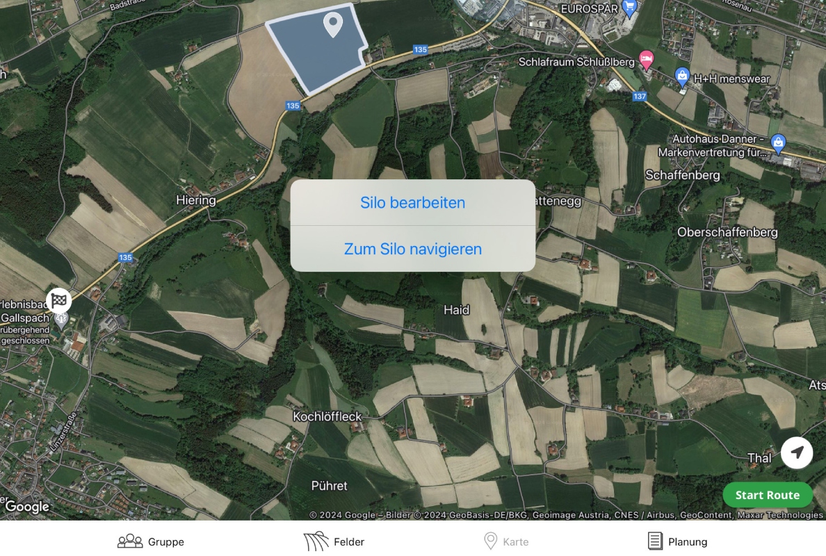 Navigation zum Silo oder zum Feld möglich | LECTURA Press