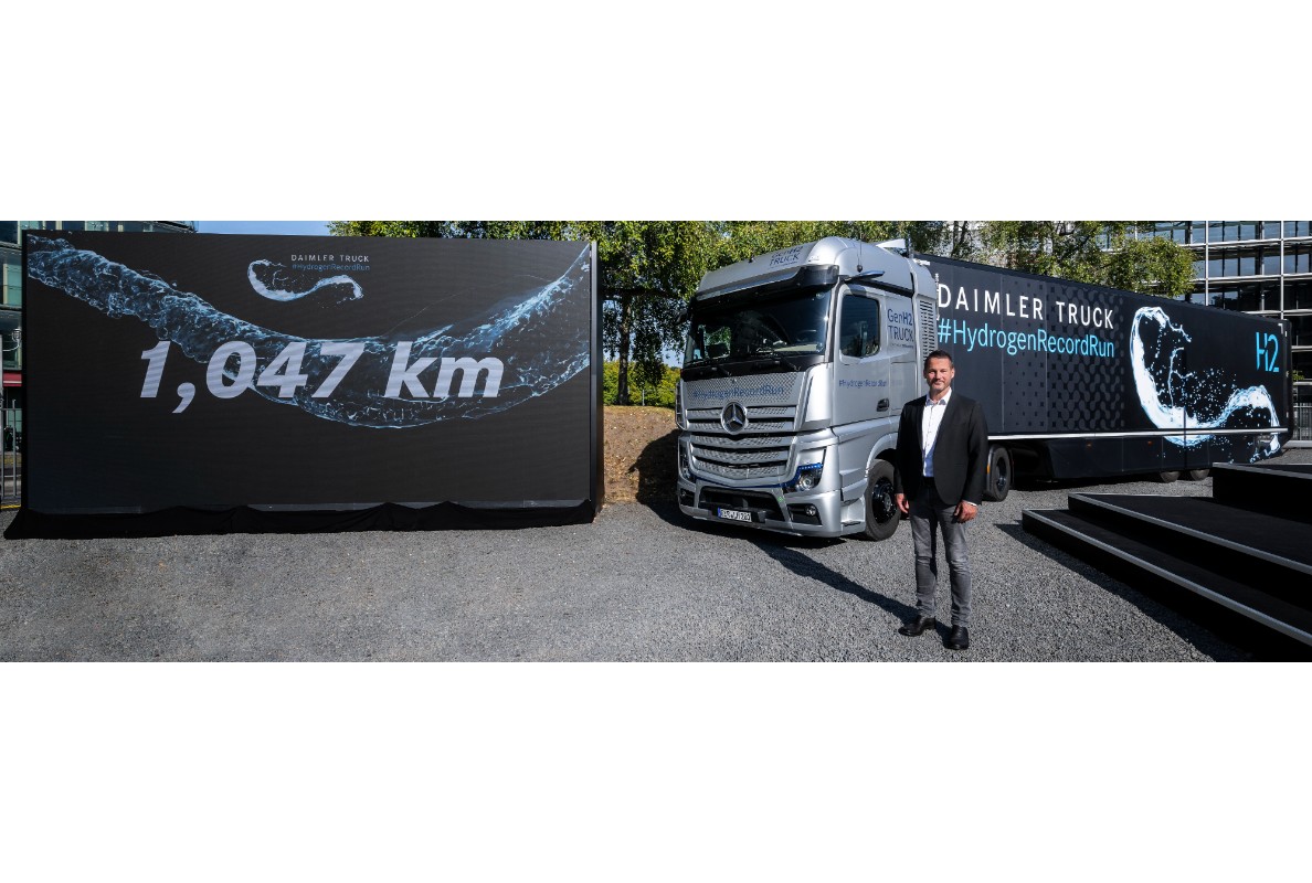 Daimler Truck #HydrogenRecordRun: Mercedes-Benz GenH2 Truck knackt 1. ...