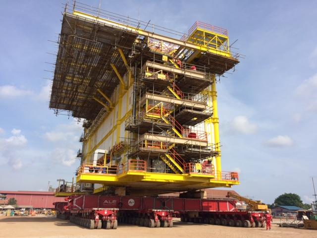 ALE safely transports 1.293 ton petrochemical module on SCHEUERLE SPMT ...